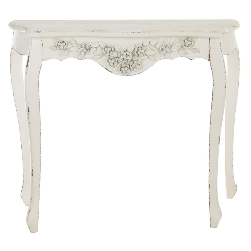 Consolle shabby legno Blanc Mariclo 101x38x80 cm